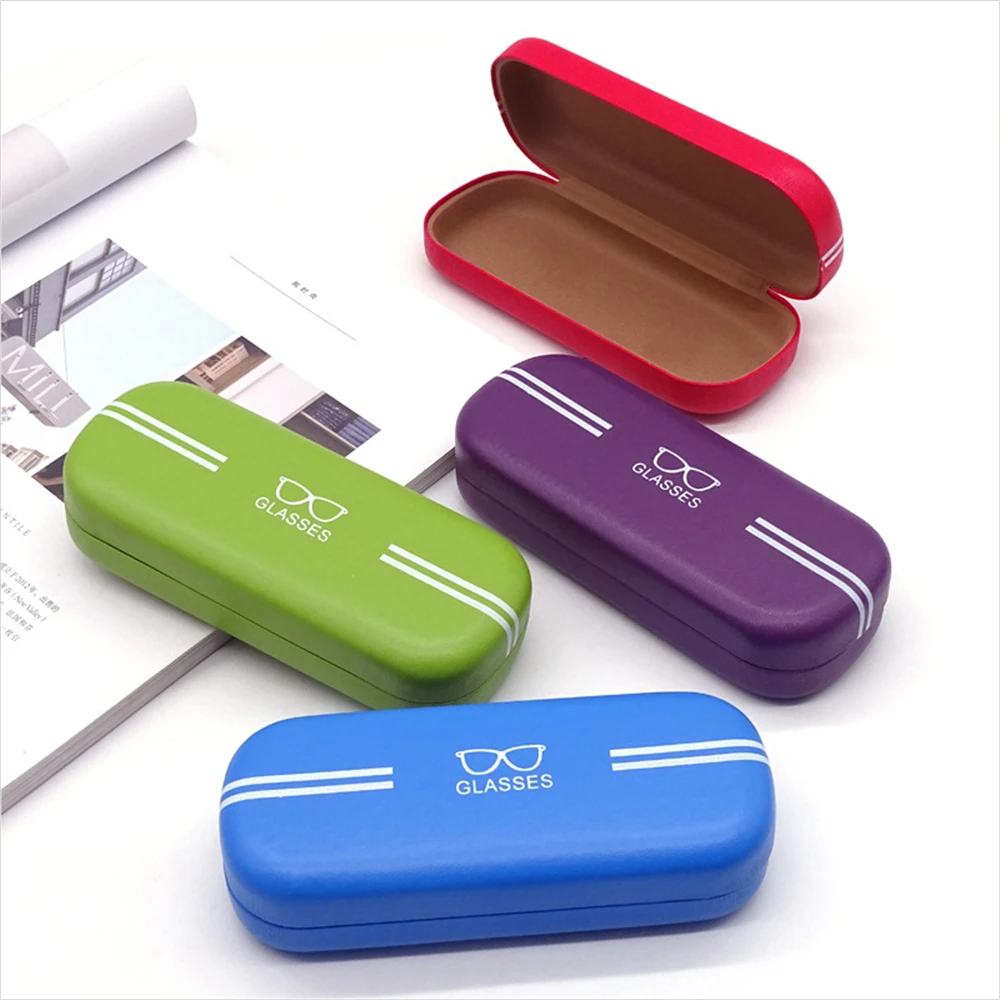 PU Leather Glasses Case Box Simple Eyeglasses Protector Storage Case ...
