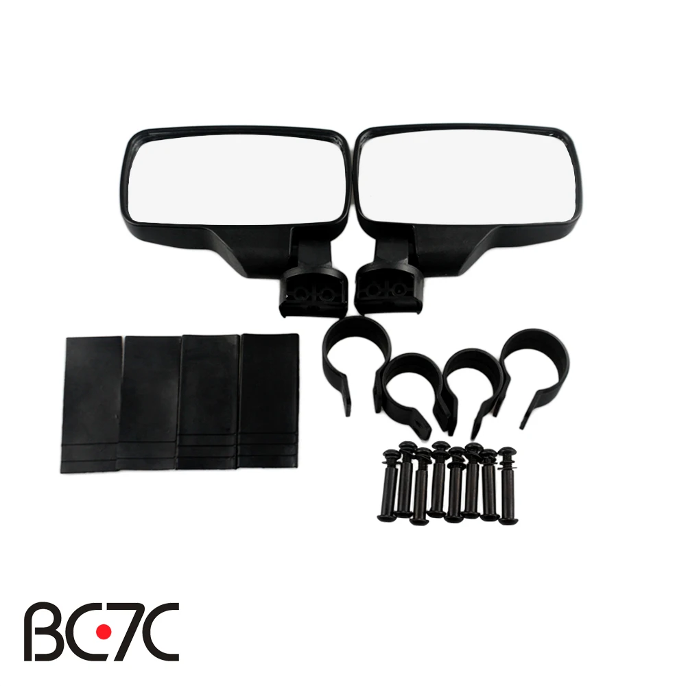 Universal Adjustable Black Rectangle Large Wide Rear View Mirrors Side ...