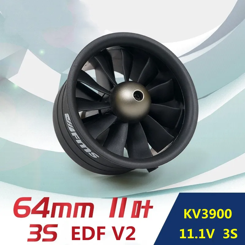 FMS 64mm 12-Blades Ducted Fan EDF with 2840 3900KV 3S 3840 3150KV 4S ...
