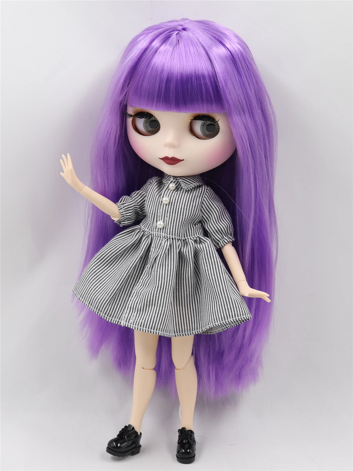 Bella – Premium Custom Neo Blythe Doll with Purple Hair, White Skin ...