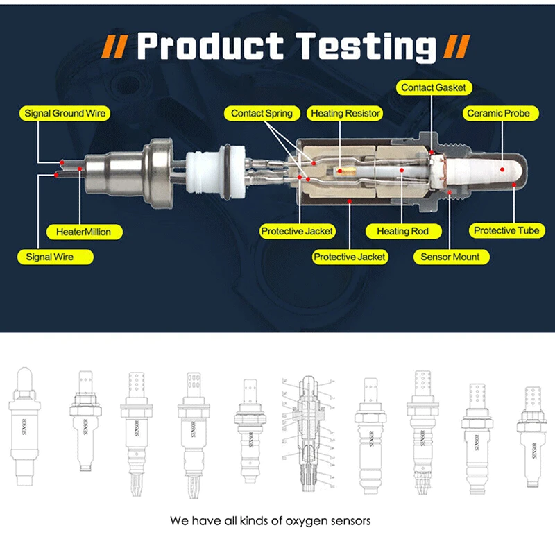 234-4368 4 провода O2 кислородный датчик вниз сзади с подогревом для ...