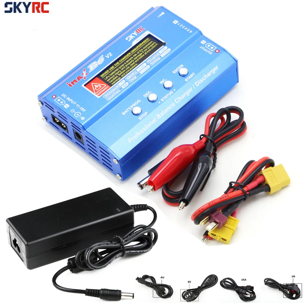 SKYRC IMax B6 V2 Digital LCD Lipo NiMh 3S battery Balance Charger With ...