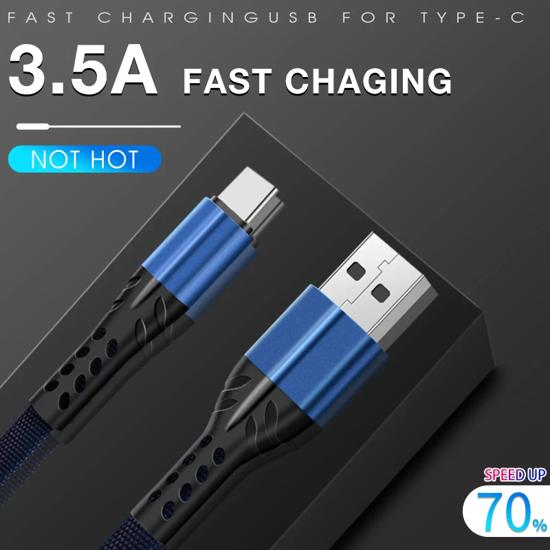 Cable USB de carga rápida para móvil, Cable tipo C de 1M para Samsung ...