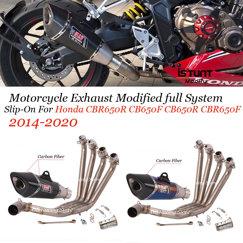Slip-on For Honda Cbr650r Cb650f Cb650r Cbr650f Motorcycle Exhaust Full ...