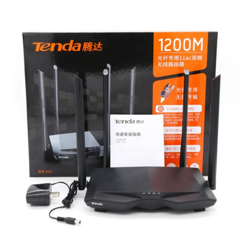 Tenda Wifi Router AC6 Dual Band 2.4GHz 5GHz 1167Mbps Wi Fi Repeater ...