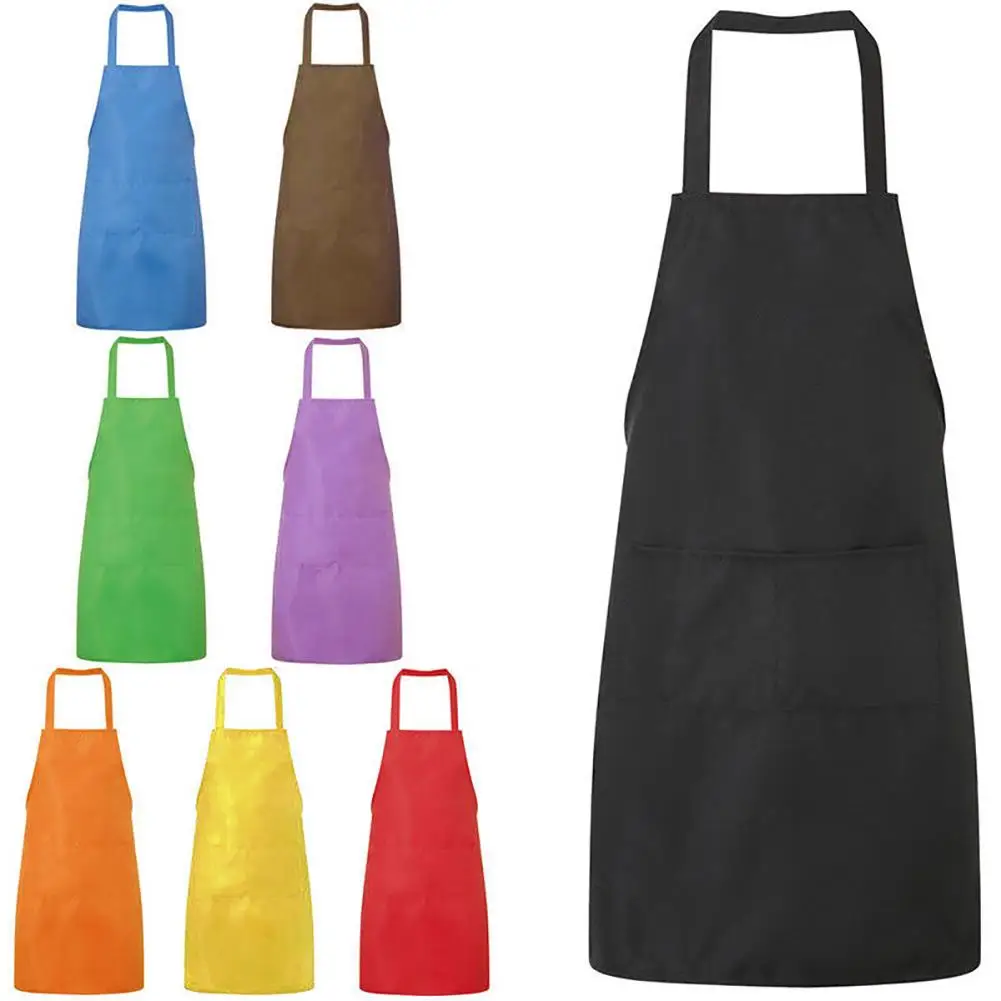 Beauty hairdresser coffee shop work solid color apron chef cook chef ...