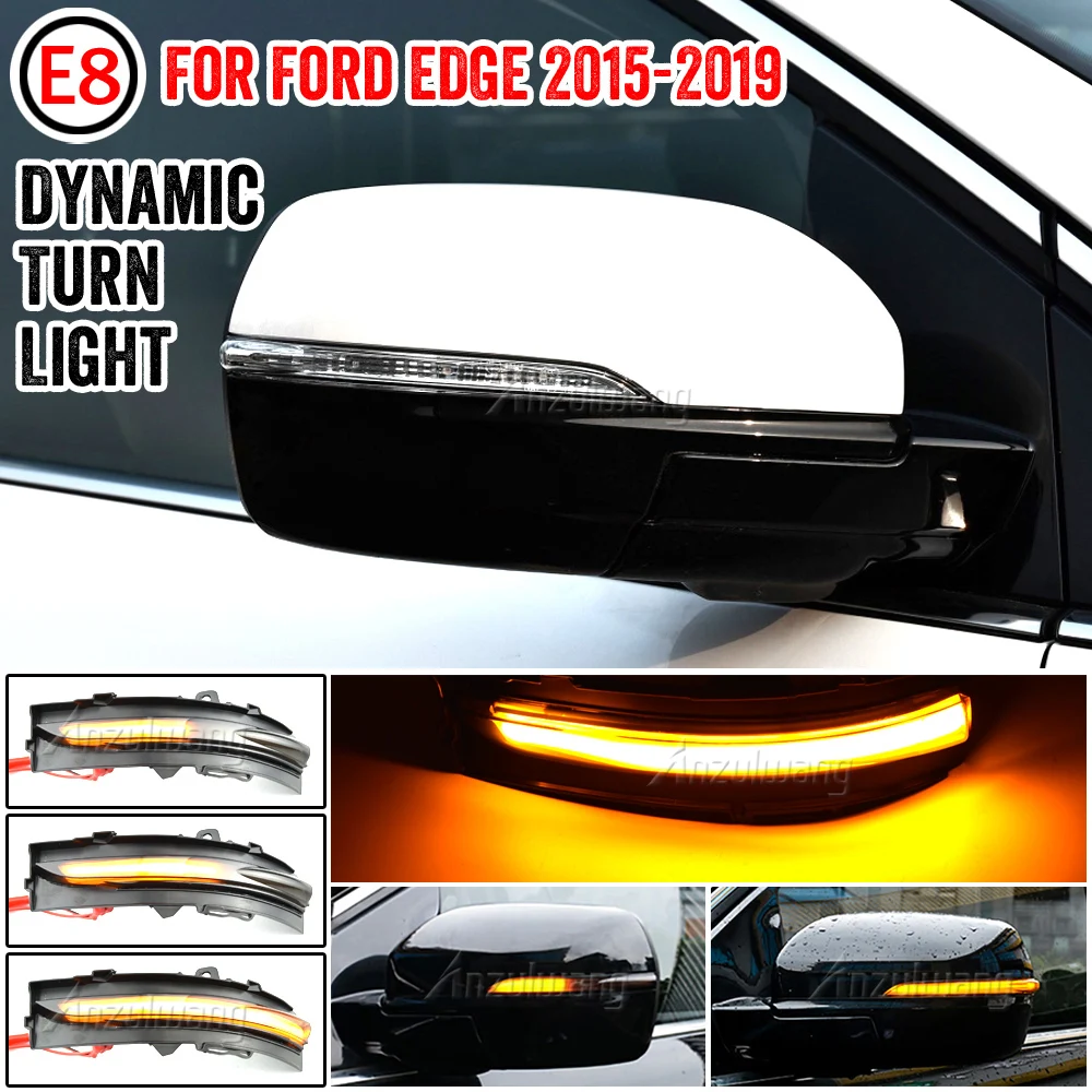 For Ford Edge LED Dynamic Turn Signal Light Side Mirror Repeater Lamp ...