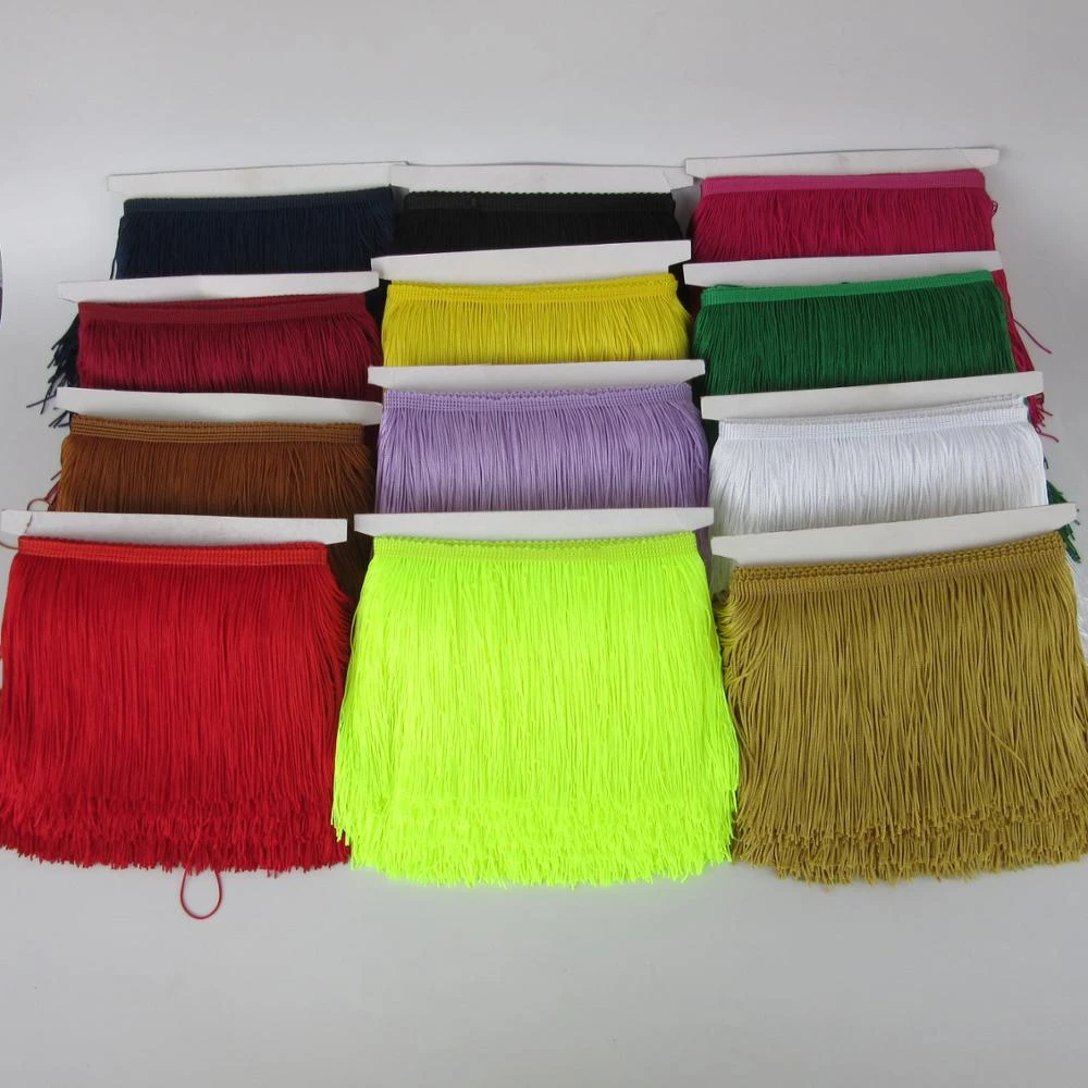 10 Yards Of Pack 15cm Width Fringe Trim Lace Polyerter Fibre Tassel ...