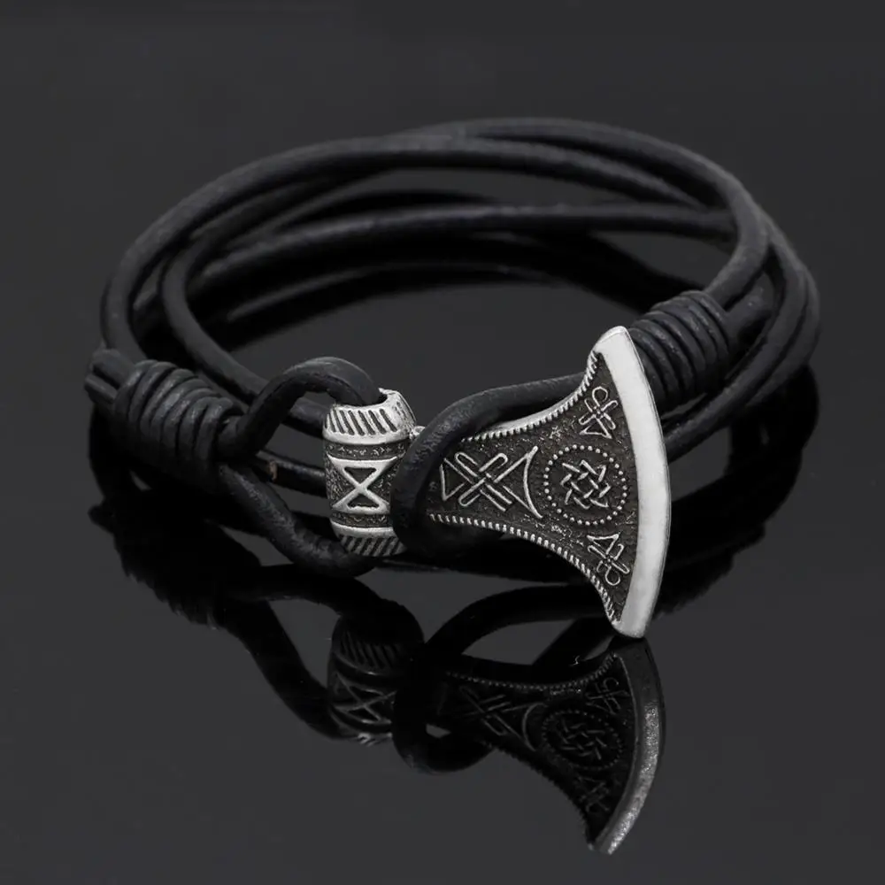 Man Viking Bracelet Slavic Perun Axe Svarog Talisman Star Of Russia ...
