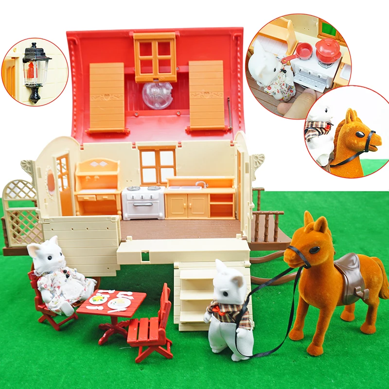 Forest Family Playhouse Carriage Luxury Villa Girl Simulation Playhouse ...
