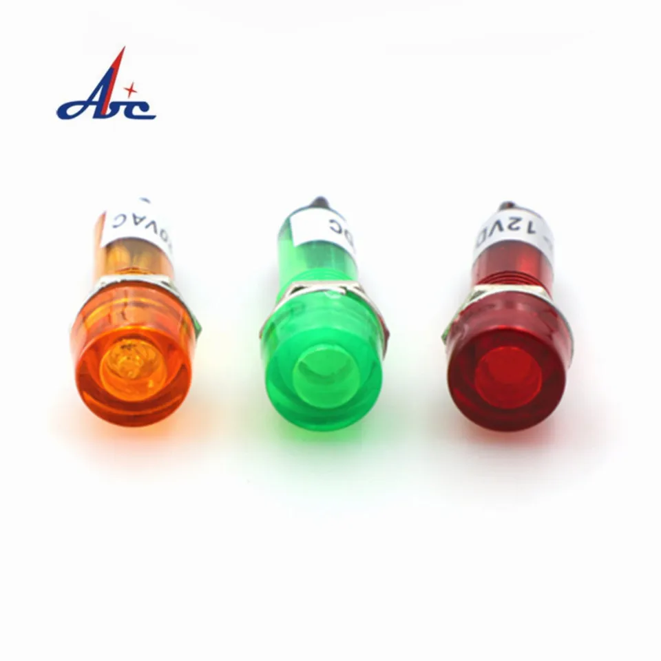 Signal-Lamp-Panel-Mounting-Neon-Indicator-Red-Green-orange-Lights-220V ...