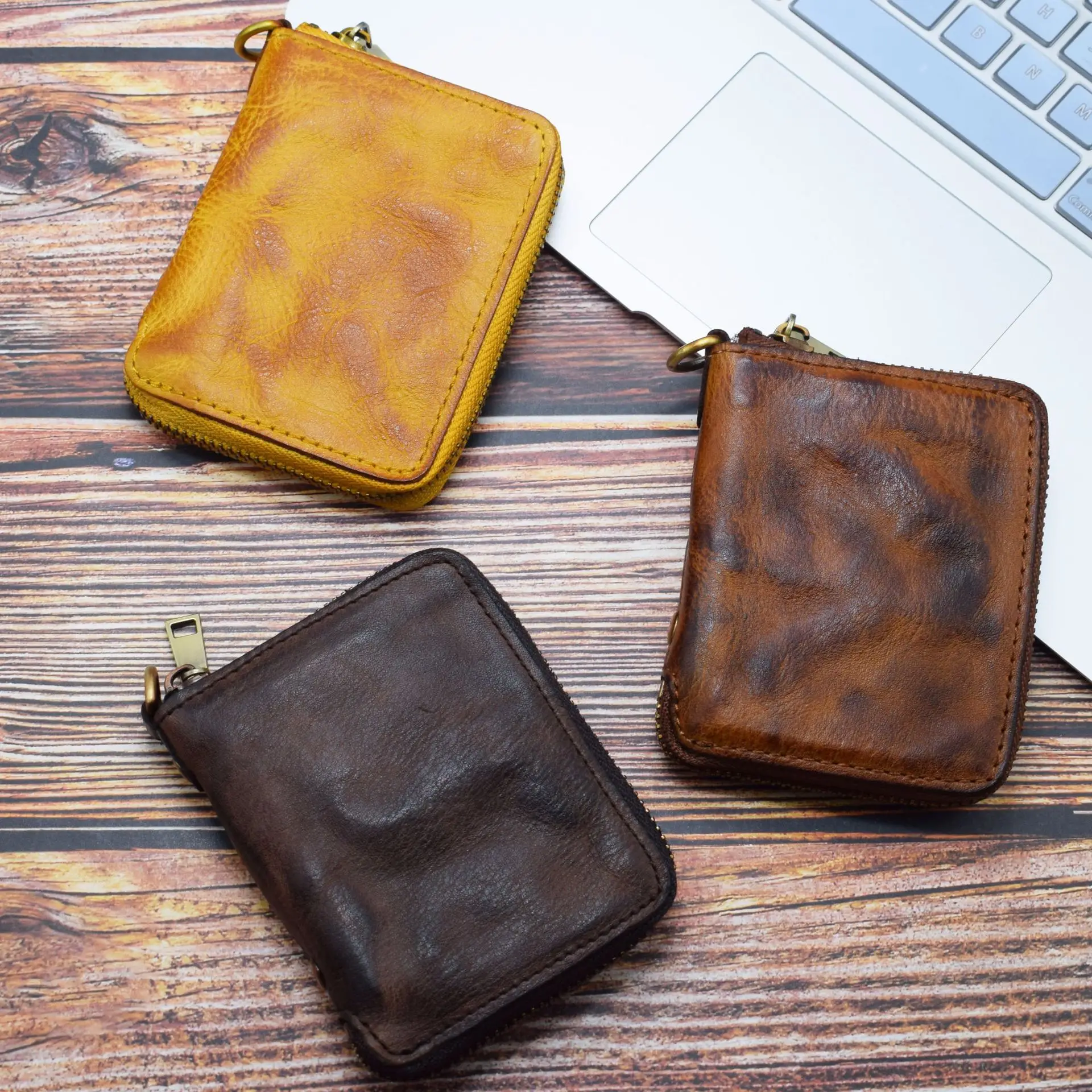 Genuine-Leather-Men-Wallet-Vintage-Cowhide-Coin-Pocket-Card-Holder ...