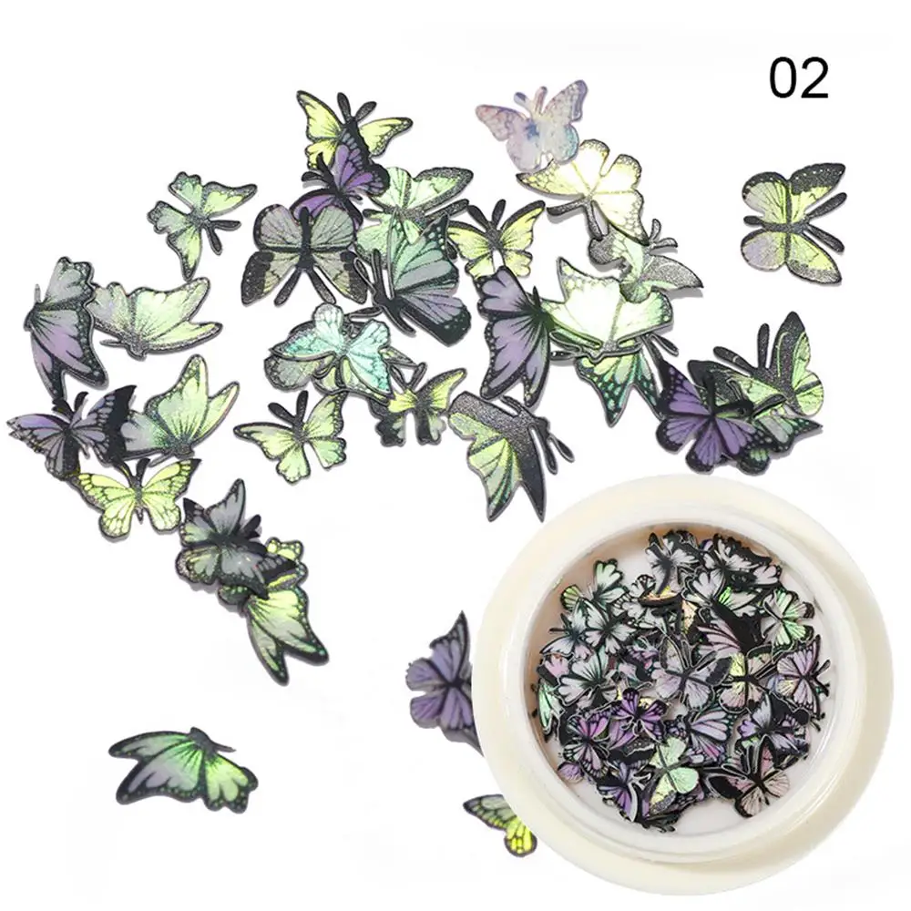 Decoupe stickers,Manucure à faire soi-même,motif papillon 3D,flocons ...