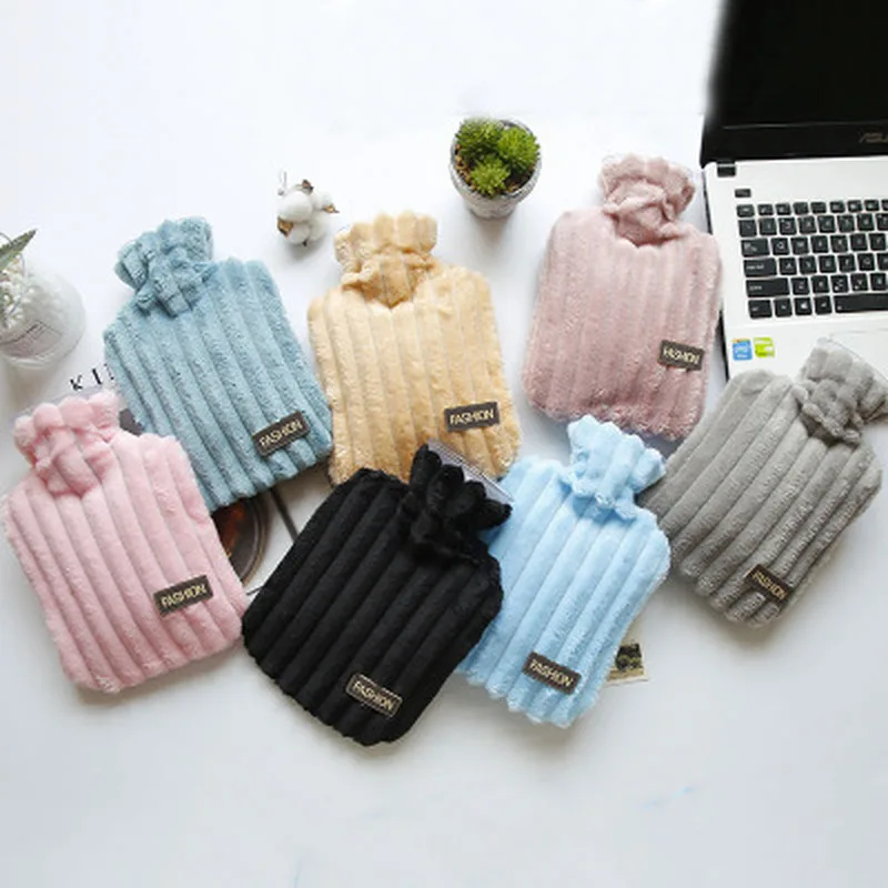 Portable Mini Hot Water Bag Heat Pack Hot Water Bottle Corduroy Water ...