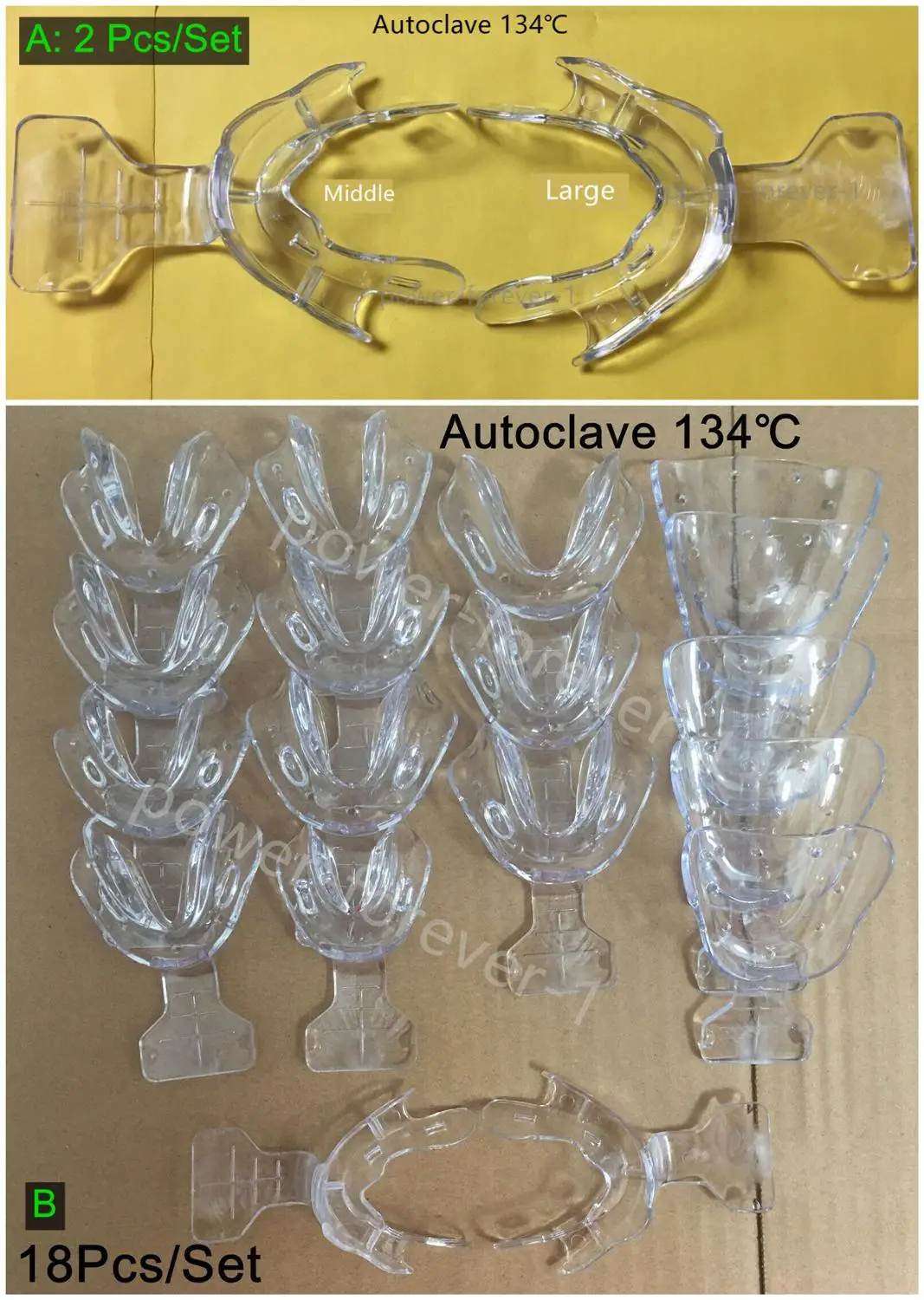 18Pcs-2Pcs-Dental-Frame-Cut-Back-Impression-Trays-Mandibular-Denture ...