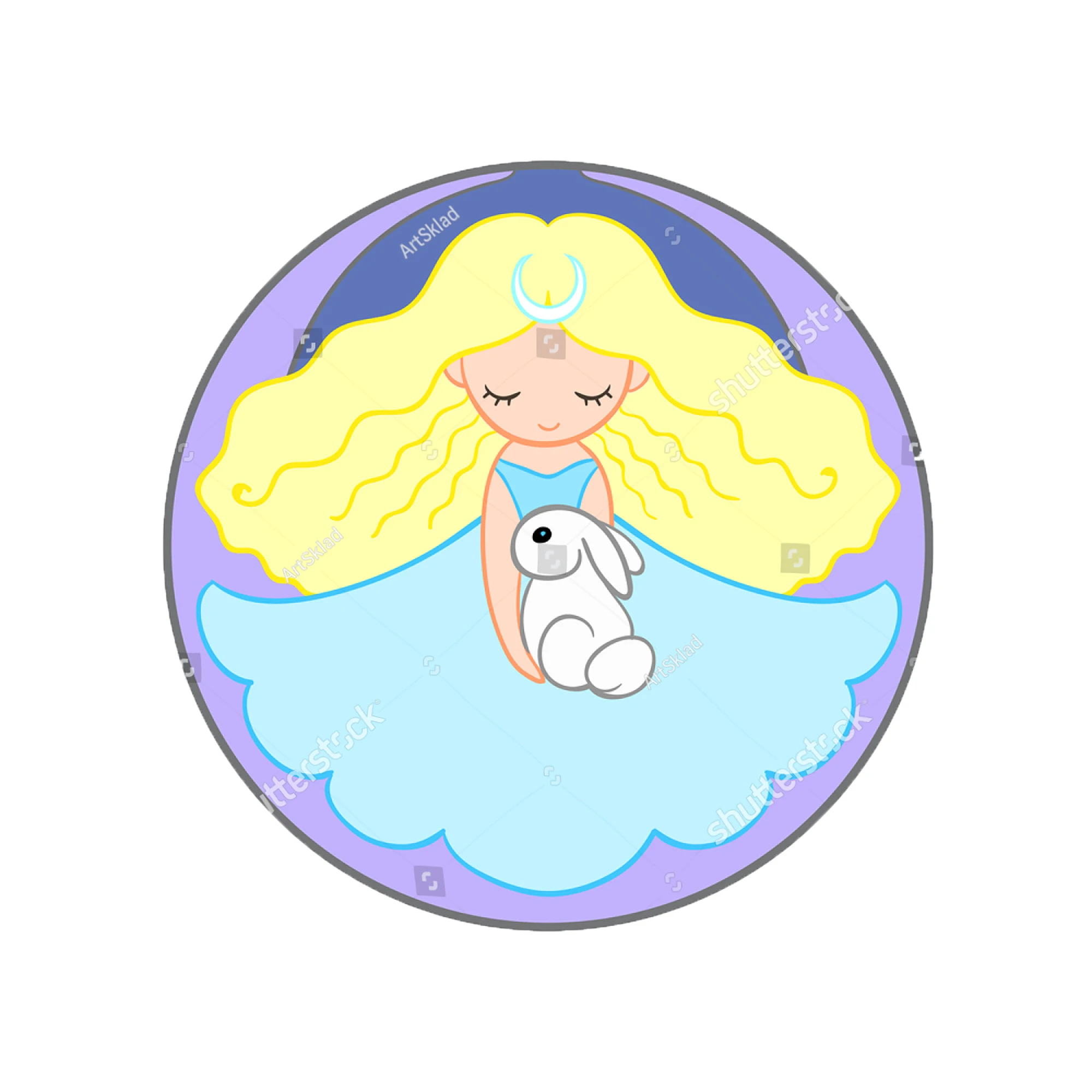 Lovely Sleeping Beauty With Rabbit Metal Cutting Dies Beautiful Doll ...