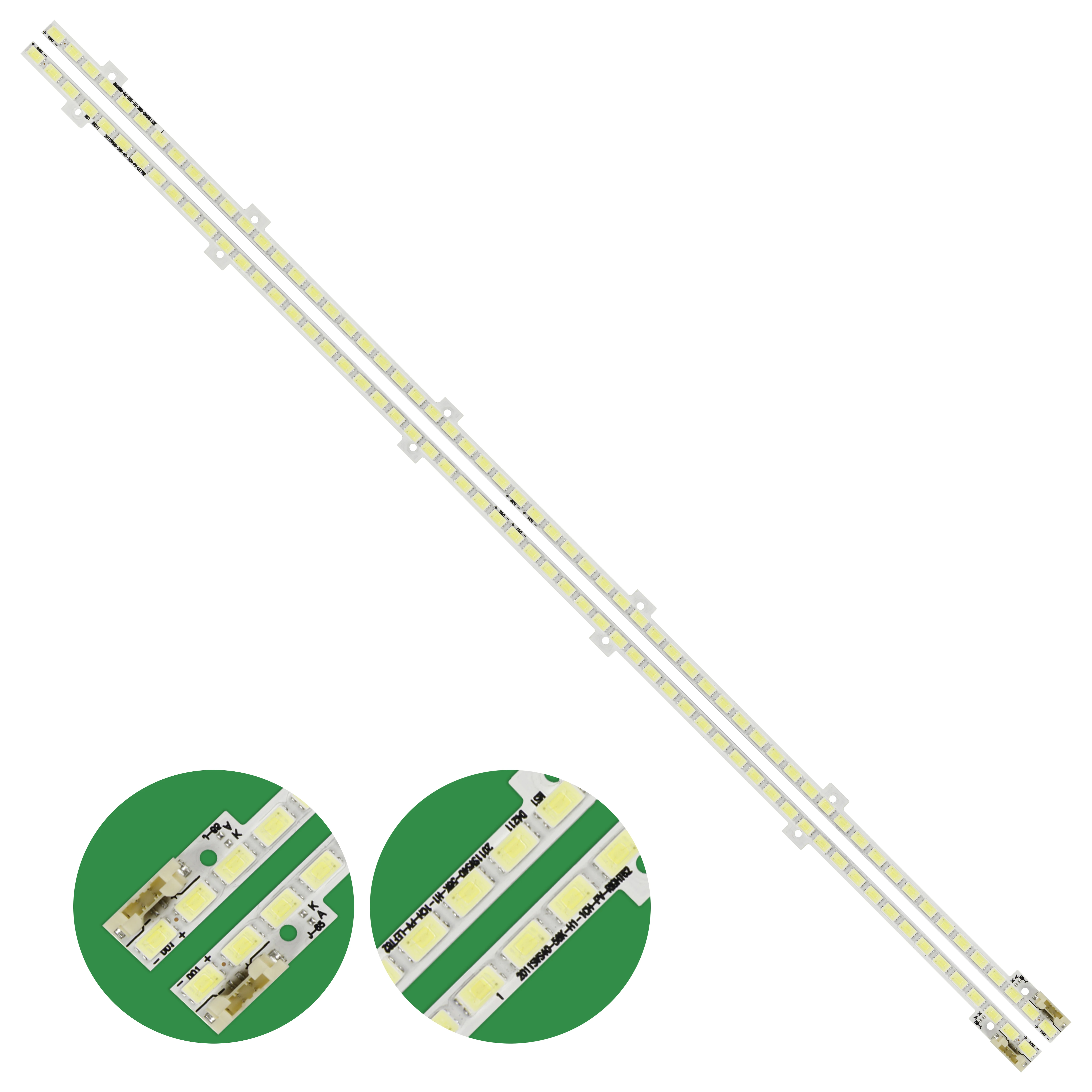 새로운 키트 2pcs 440mm 62LED 스트립 UA40D5000PR LTJ400HM03 BN64 01639A ...