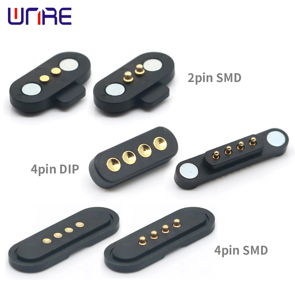 1 Pair 2A Magnetic Pogo Pin Connector 2/4 Positions Pitch 2.5/2.6 MM ...