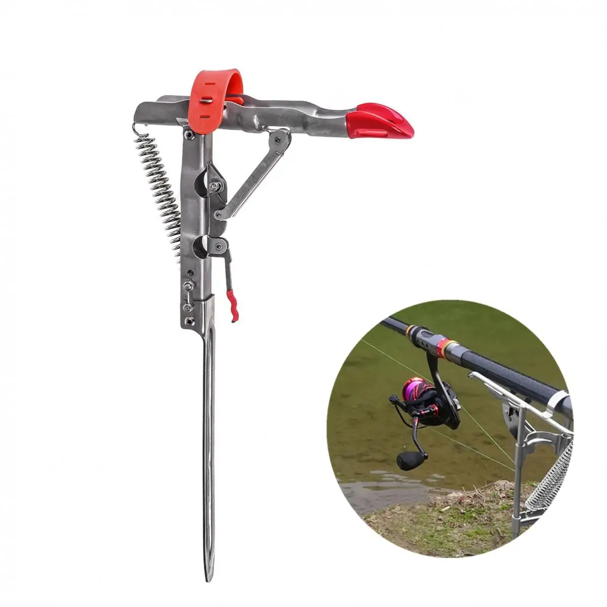 Automatic-Practical-Full-Stainless-Steel-Spring-Fishing-Holders ...