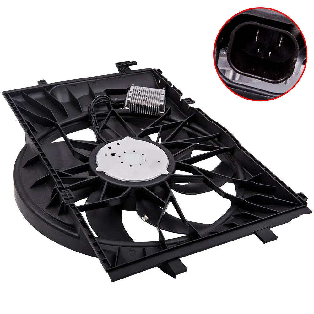 A/C Dual Radiator Cooling Condenser Fan Assembly MB3000102 For Mercedes ...
