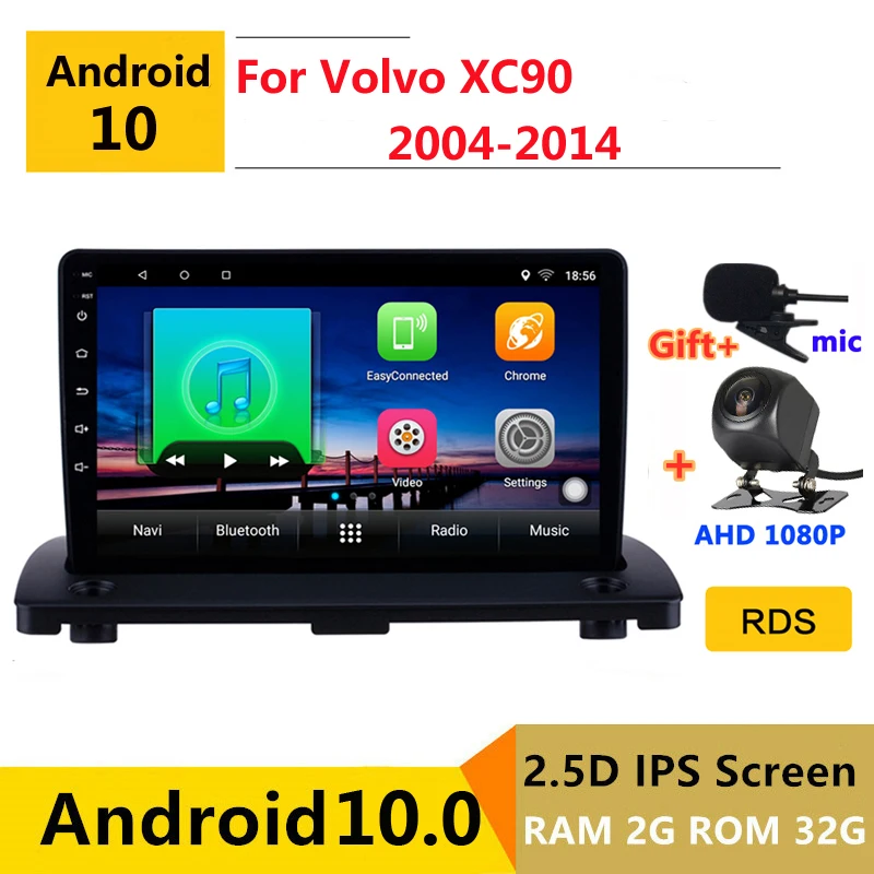 android 10.0 car radio auto stereo for Volvo XC90 2004 2009 2010 2013 ...