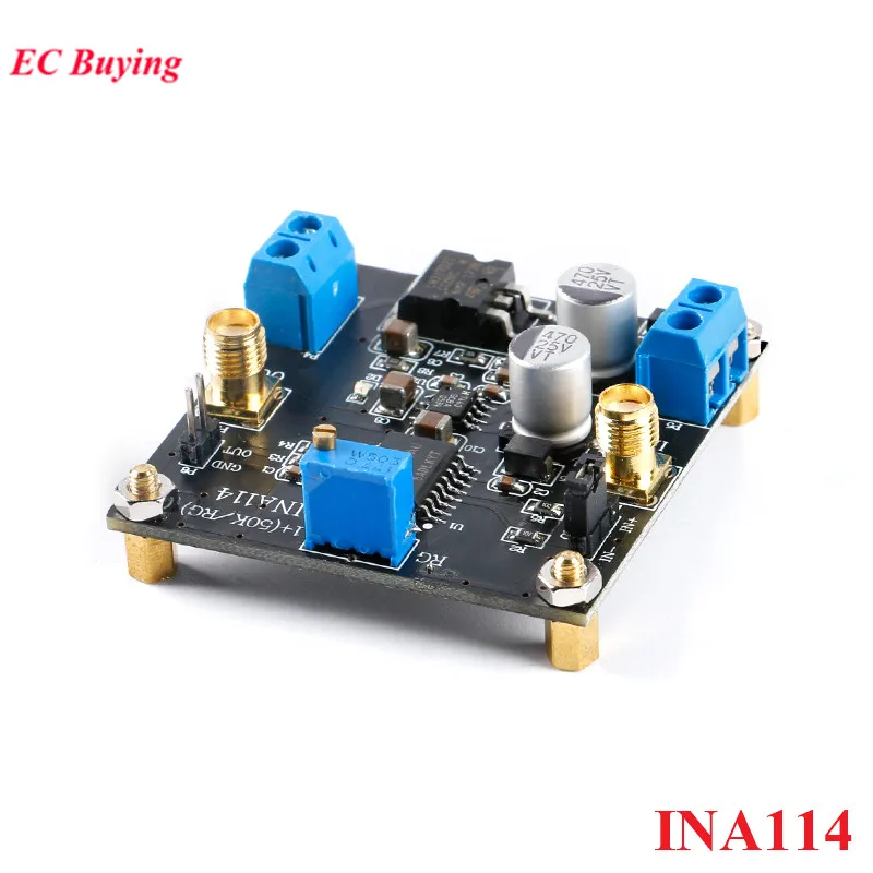 INA114-Instrumentation-Amplifier-Board-Module-1000-Times-Gain-Adjustable-Single-Power-Supply ...