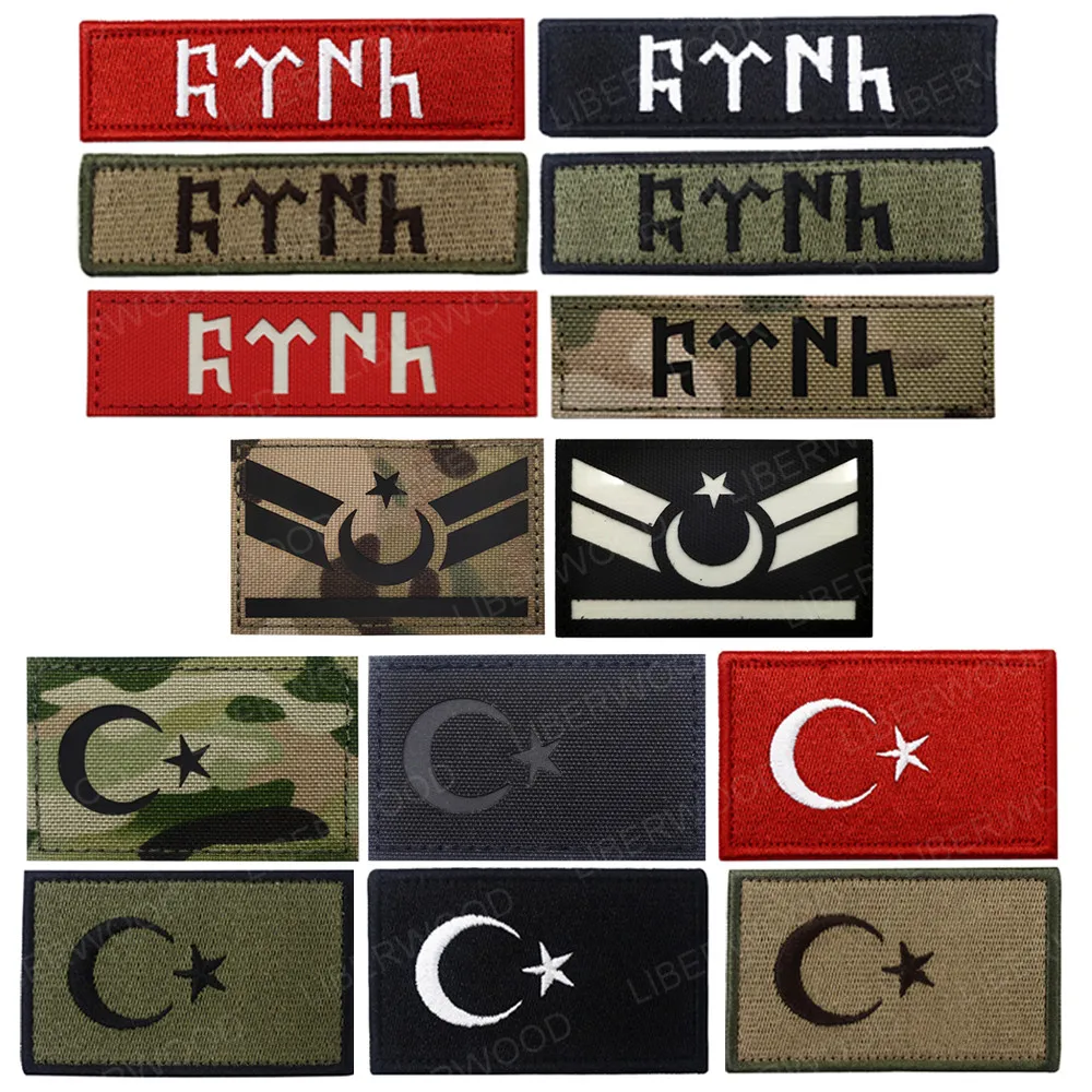 Turkey-TURK-Flag-Reflective-Patch-Embroidered-TR-Turkish-Military-Army ...
