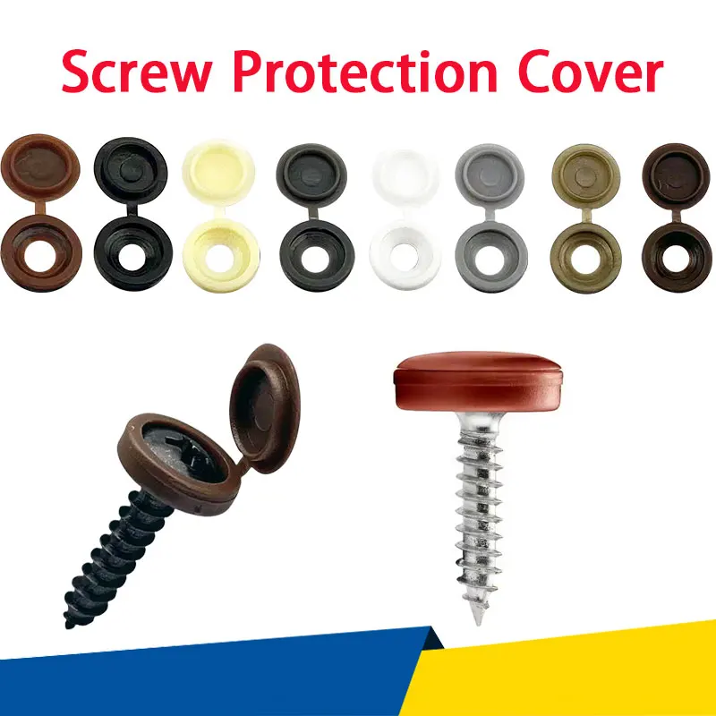 100PCS-Screws-Cap-Protection-Cover-Furniture-Hardware-Plastic-Screw ...