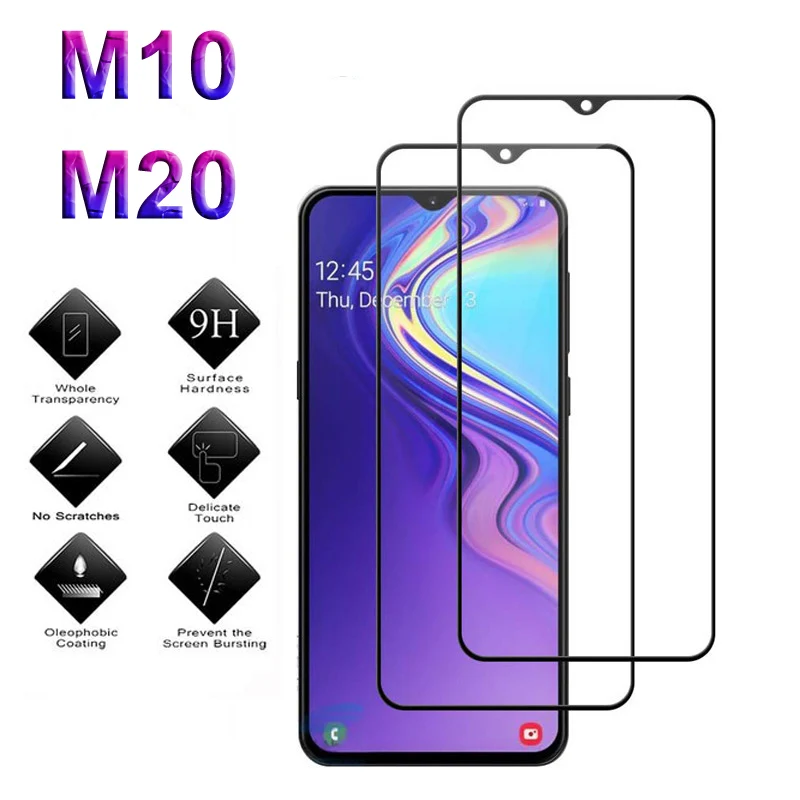 Full Cover Tempered Glass for Samsung Galaxy M20 M10 Screen Protector ...