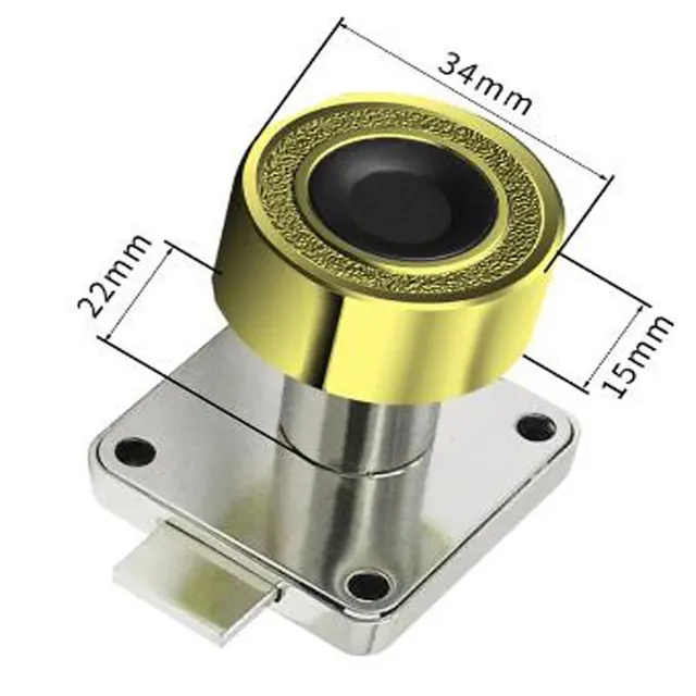 Fingerprint Lock Waterproof Cylinder Lock Door Cabinet Mailbox Drawer ...