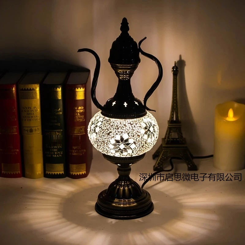 Newest Mediterranean Style Art Deco Turkish Mosaic Table Lamp ...