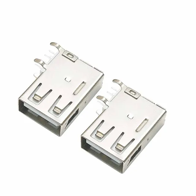 Usb Female Port 10Pcs USB Type A Female Solder Jacks Connector Side ...
