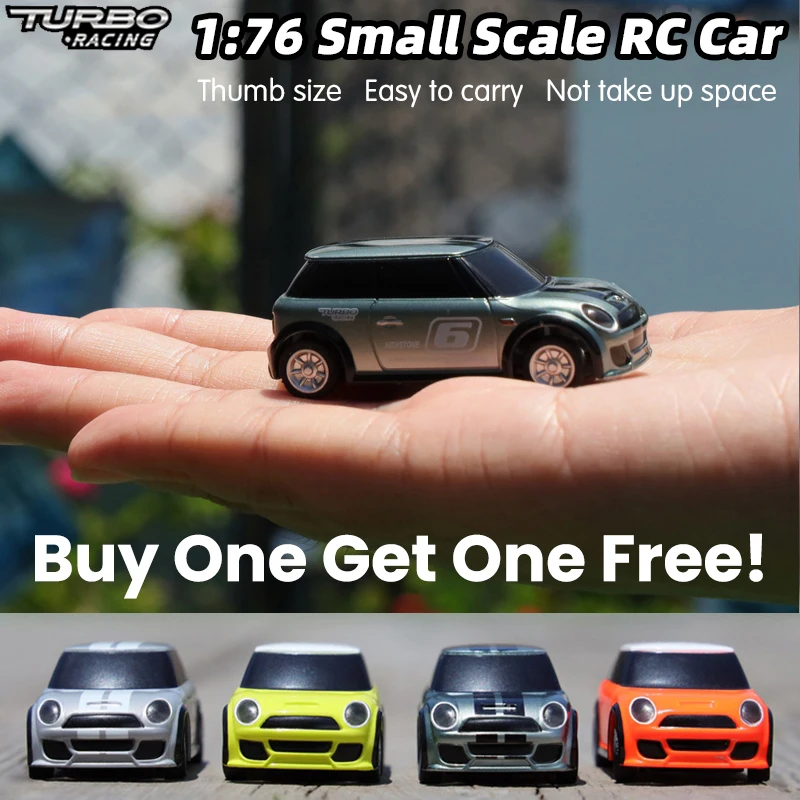 Turbo Racing 1:76 mini 2.4GHZ RTR Full Proportional RC Car Model Cars ...