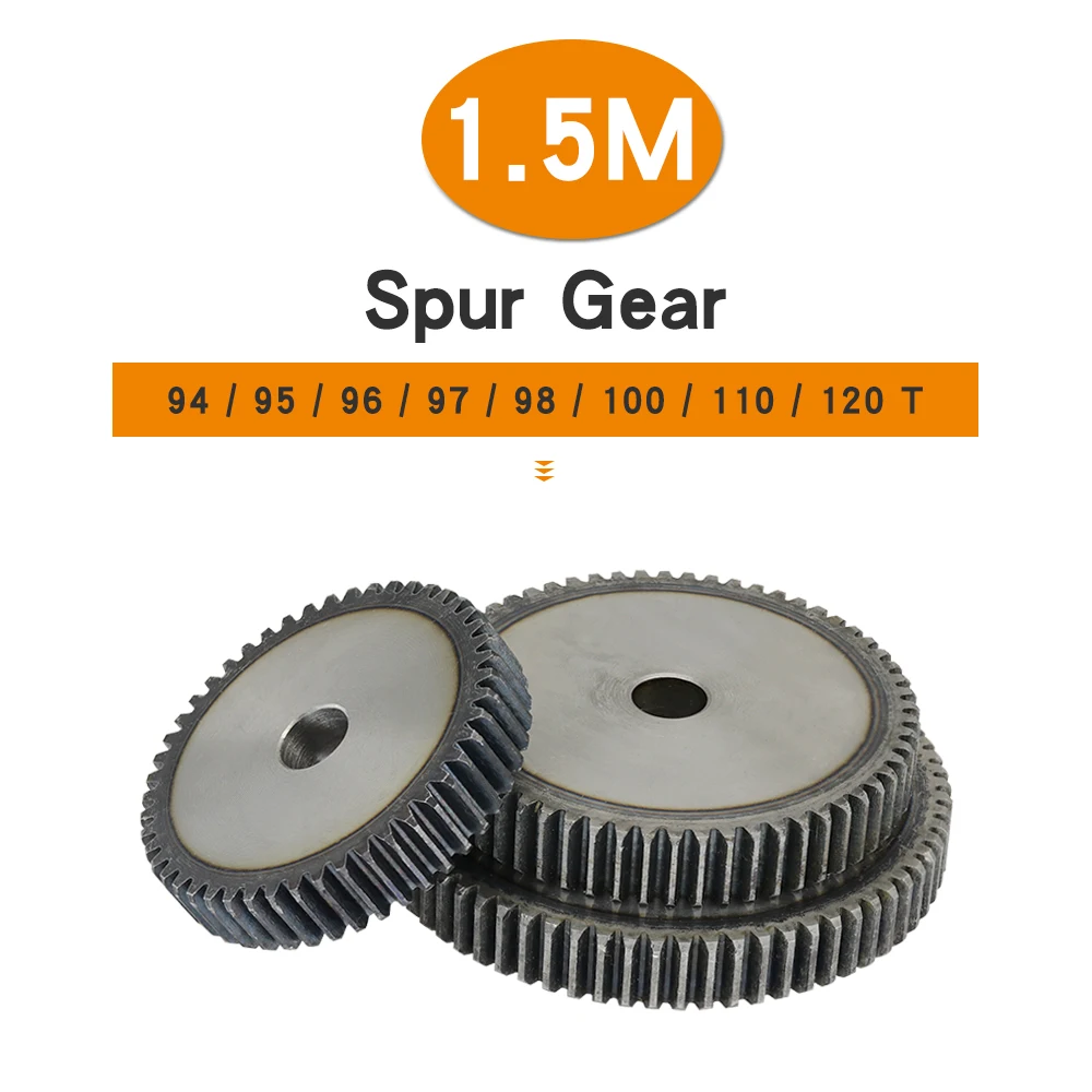 Spur Gear 1.5M-94/95/96/97/98/100/110/120 Teeth SC45# Carbon Steel ...