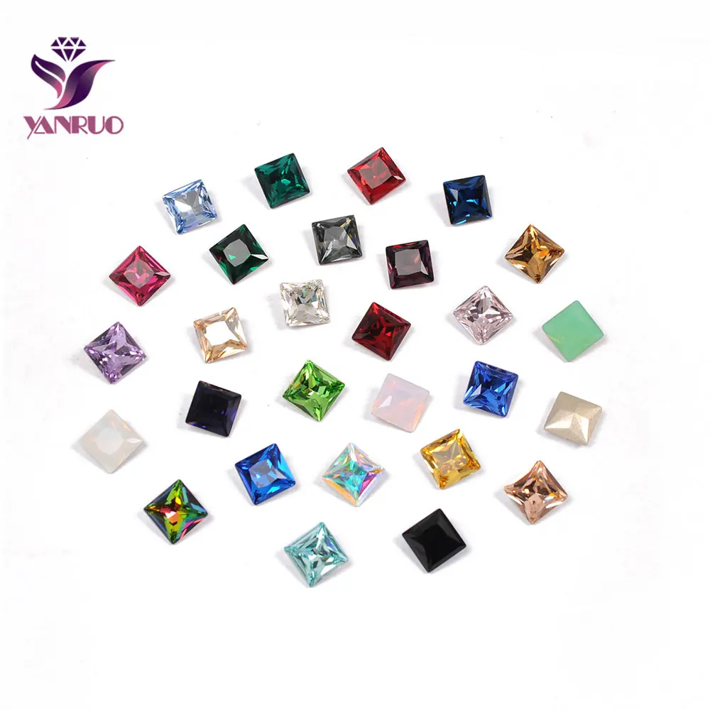 YANRUO-4447-Princess-Square-Ornaments-Bling-Strass-Jewelry-DIY-Strass ...