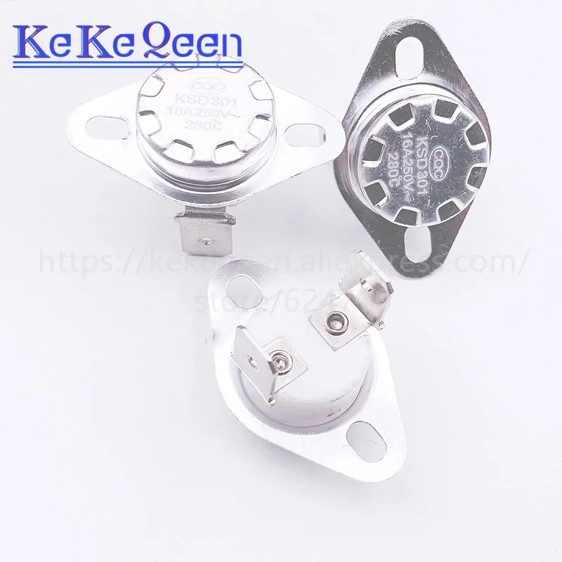 Ksd301 250V 16A 280Celsius Fok 90 Szög Láb Általában Bezárja A ...