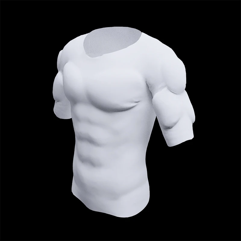 Men ABS Invisible Pads Shaper Fake Muscle Chest Tops Soft Protection ...