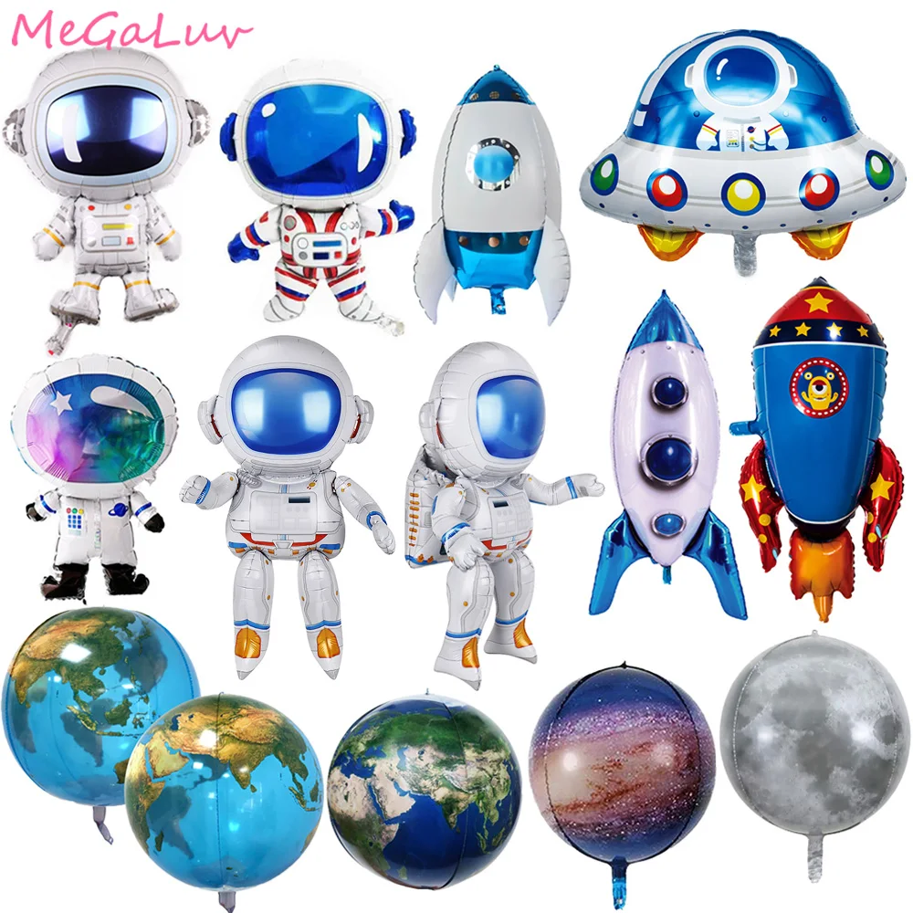 3D-Astronaut-Rocket-Foil-Balloons-Plane-Globos-Spaceship-Balloon-Outer ...