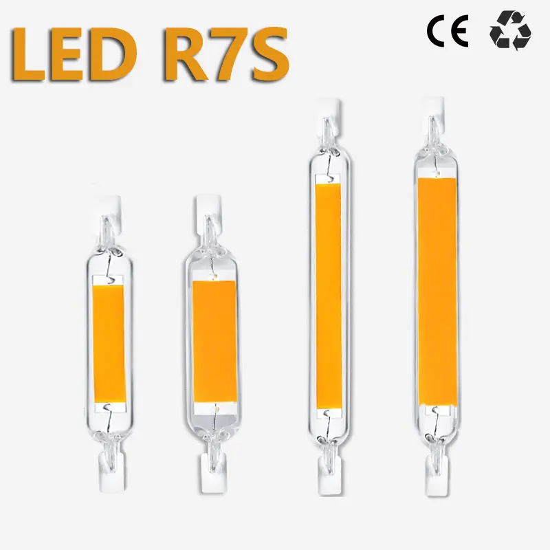 LED R7S 78mm 15W 20W High Powerful Spotlight 118mm Glass Tube COB Bulb ...