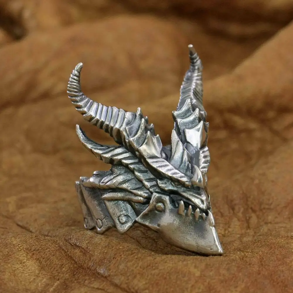 925 Sterling Silver Punk Ring | 925 Silver Dragon Rings - 925 Sterling ...