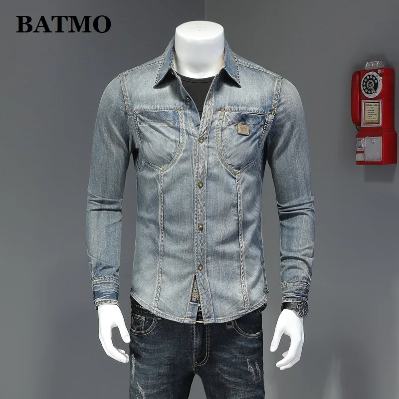 Batmo 2020 nova chegada verão de alta qualidade algodão casual denim ...
