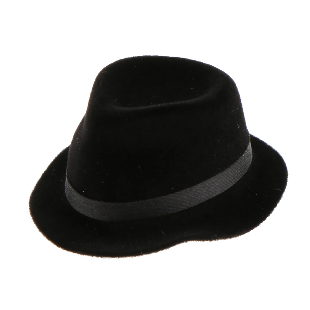1/6 Scale Black Bowler Hat Accessories for 12'' Action Figure Body