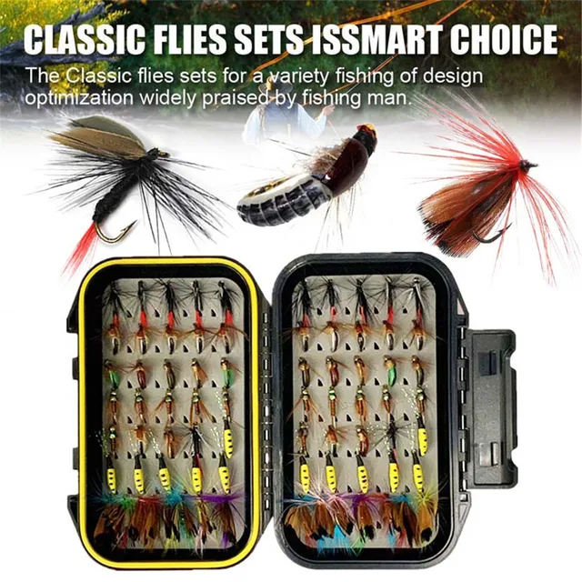Fly Fishing Kit YZD Fly Fishing Flies Trout Lure Kit Dry Wet Fly ...
