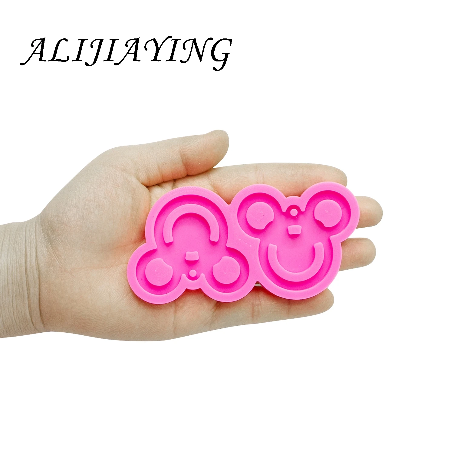 Forma de mouse brilhante brincos populares resina moldes silicone ...