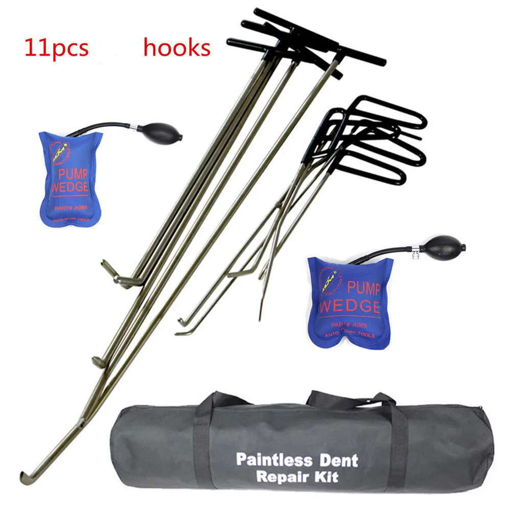 Car Paintless Dent Repair Rods Tools Car Crowbar Pump Wedge Toolkit ...