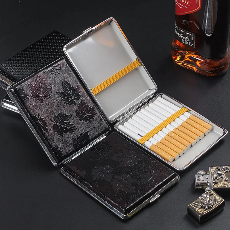 20pcs-Leather-Cigarette-Box-Cigar-Case-Men-100mm-Hand-Cigarette-Small ...