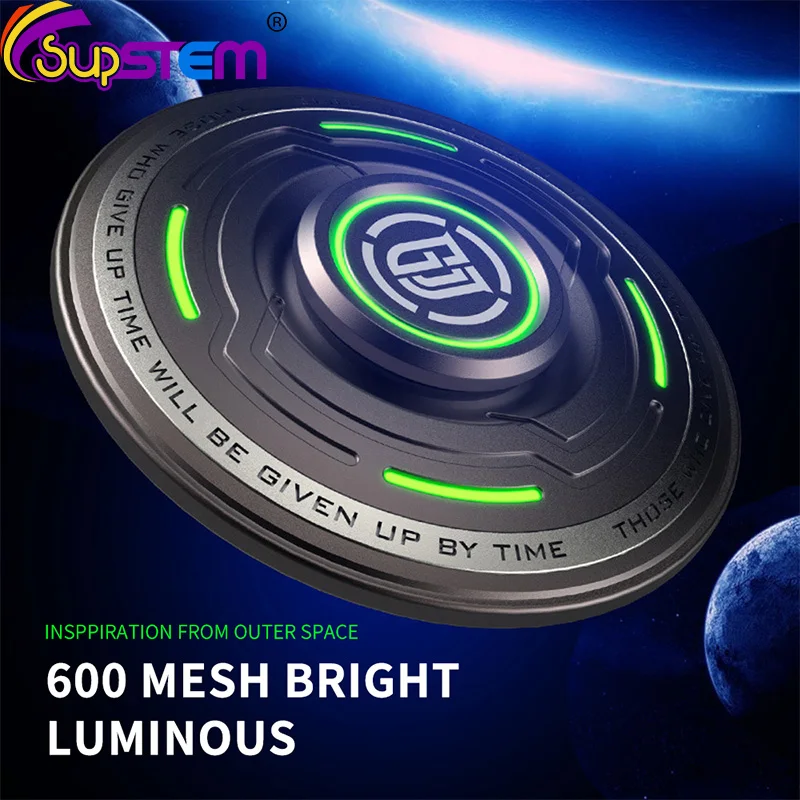 Luminous Ufo Fidget Spinner Toys Metal Antistress Hand Spinner Toys ...