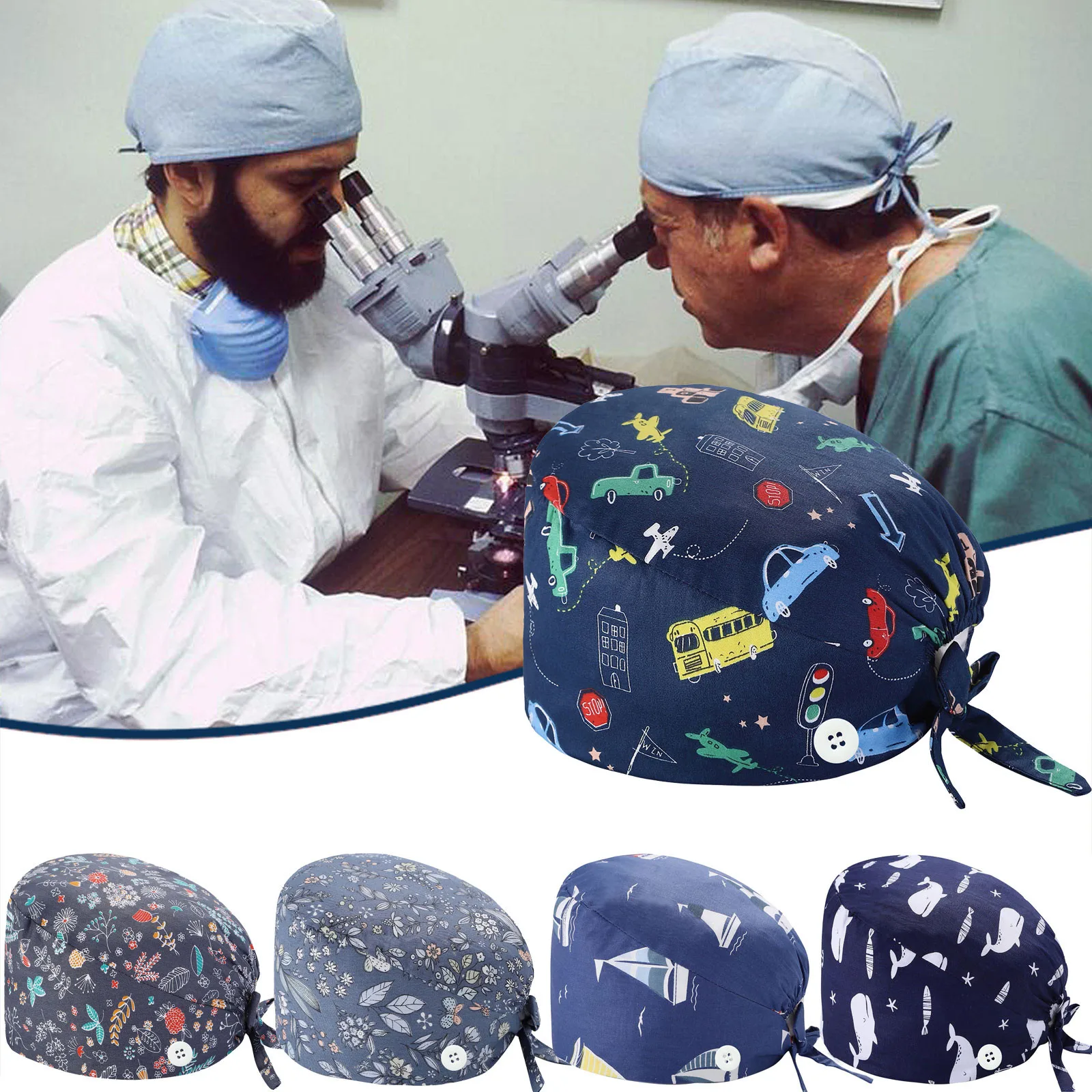 Unisex Operating Room Hats Czapka Zimowa Pharmacy Nursing Beanie Caps ...