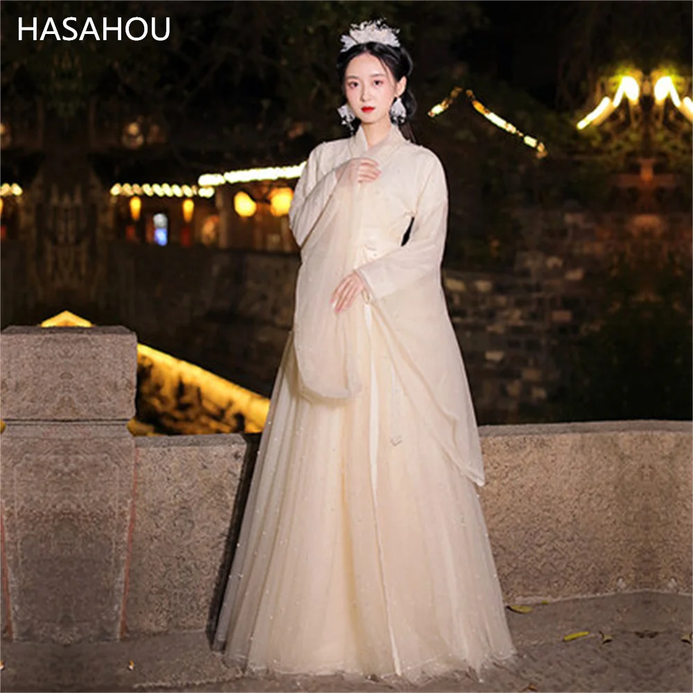 Hanfu tradicional chino Original para mujer, vestido hecho a mano con ...