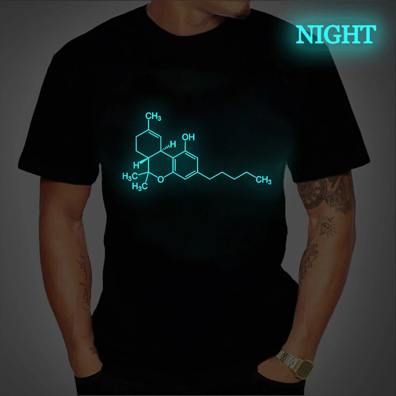 THC-Marijuana-Molecule-Short-Sleeve-T-Shirt-Unisex-High-Street-Vintage ...